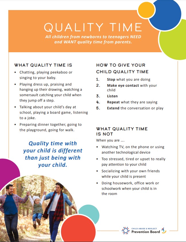 Child Abuse and Neglect Prevention Board Handouts for Parents/Caregivers